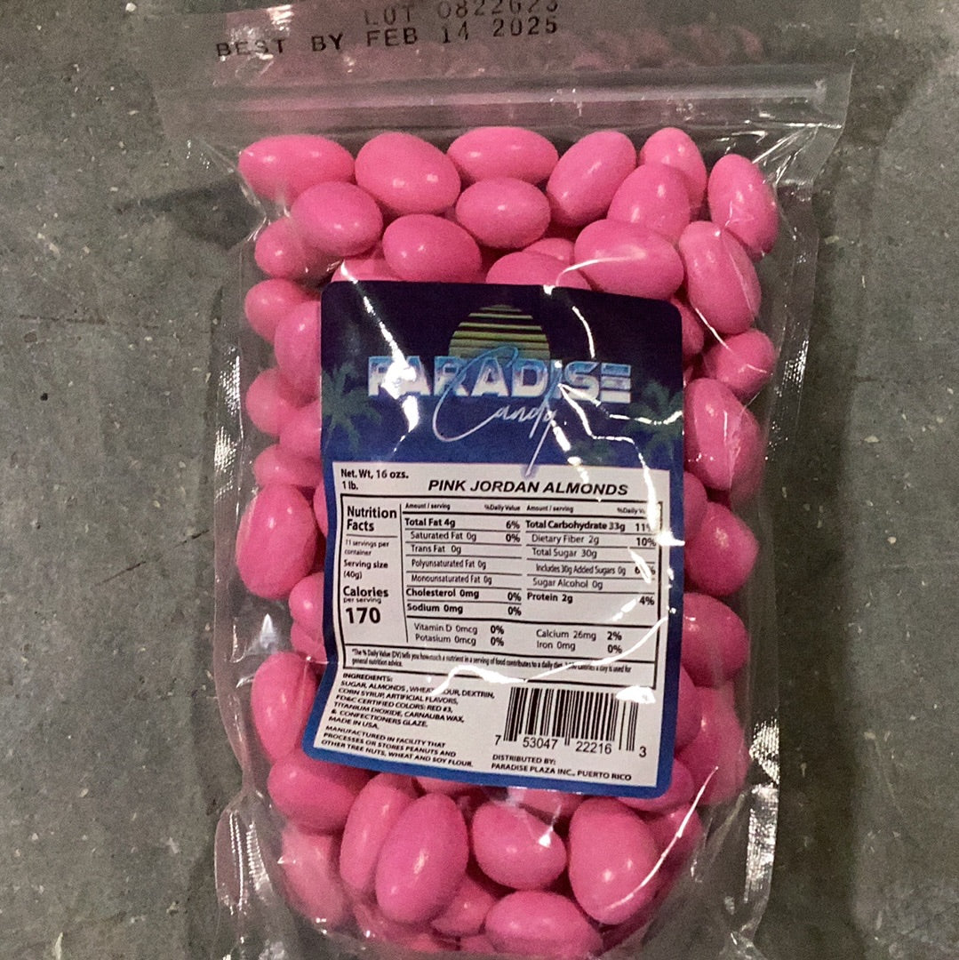 Jordan Almonds pink (1.0LB) – Fiesta Warehouse