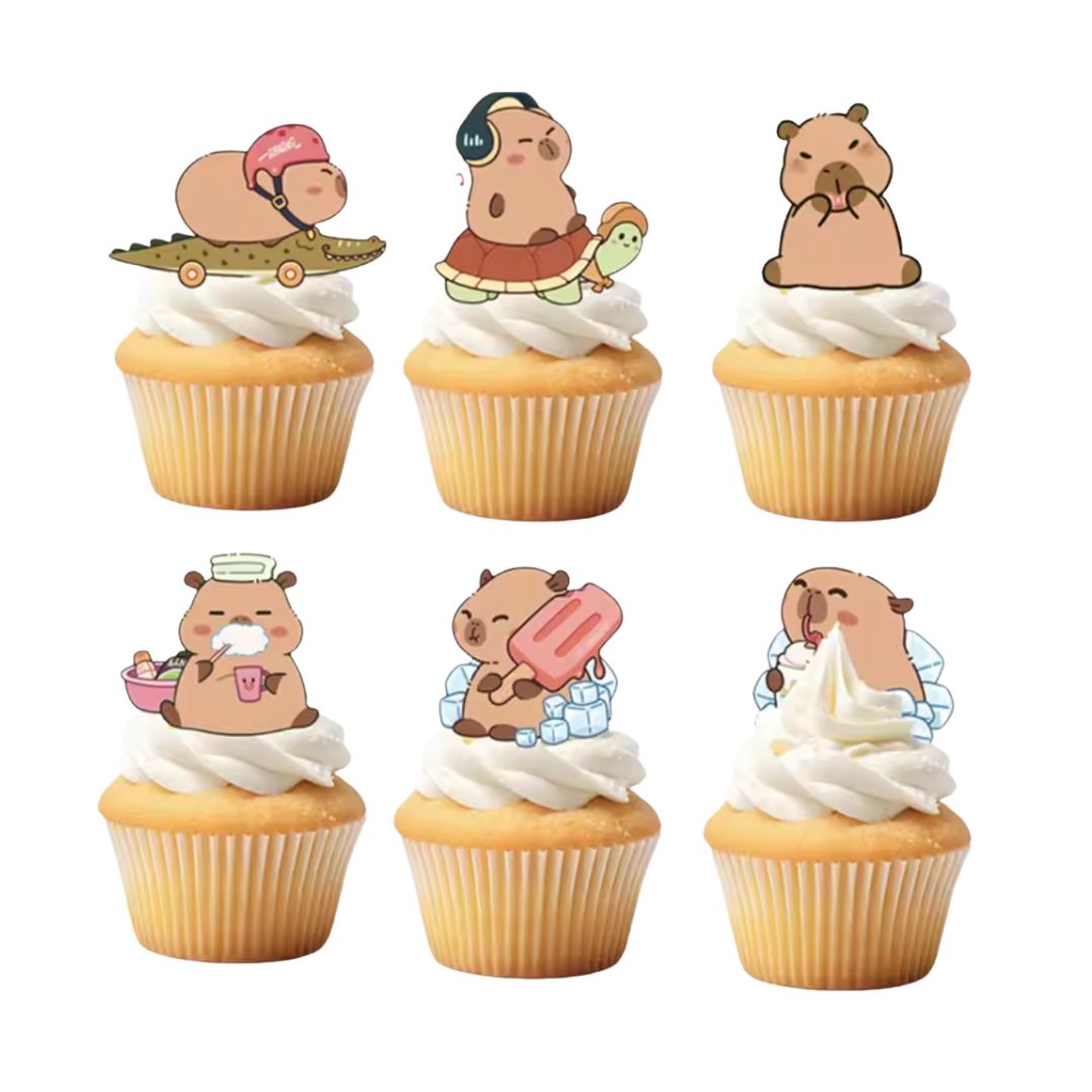 Cupcake Toppers Capybara (x24u) – Fiesta Warehouse