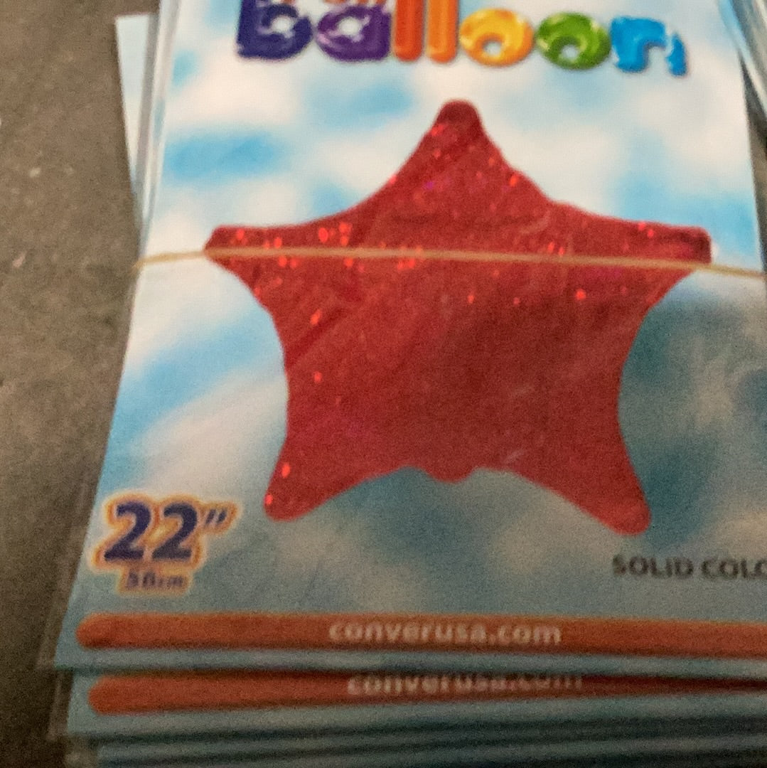 Globo Estrella Tornasol Roja – Fiesta Warehouse