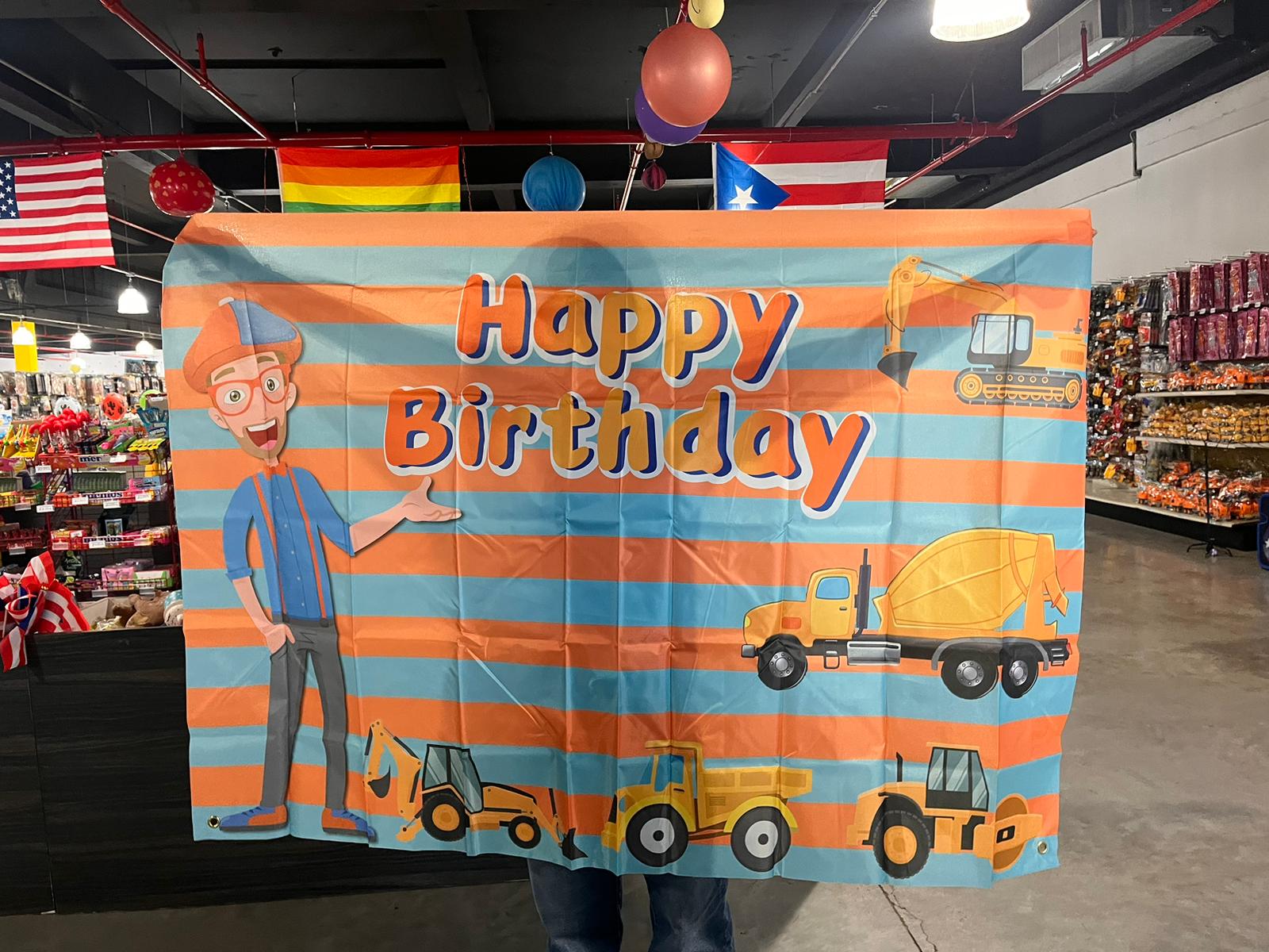 Blippi Backdrop x Unidad – Fiesta Warehouse