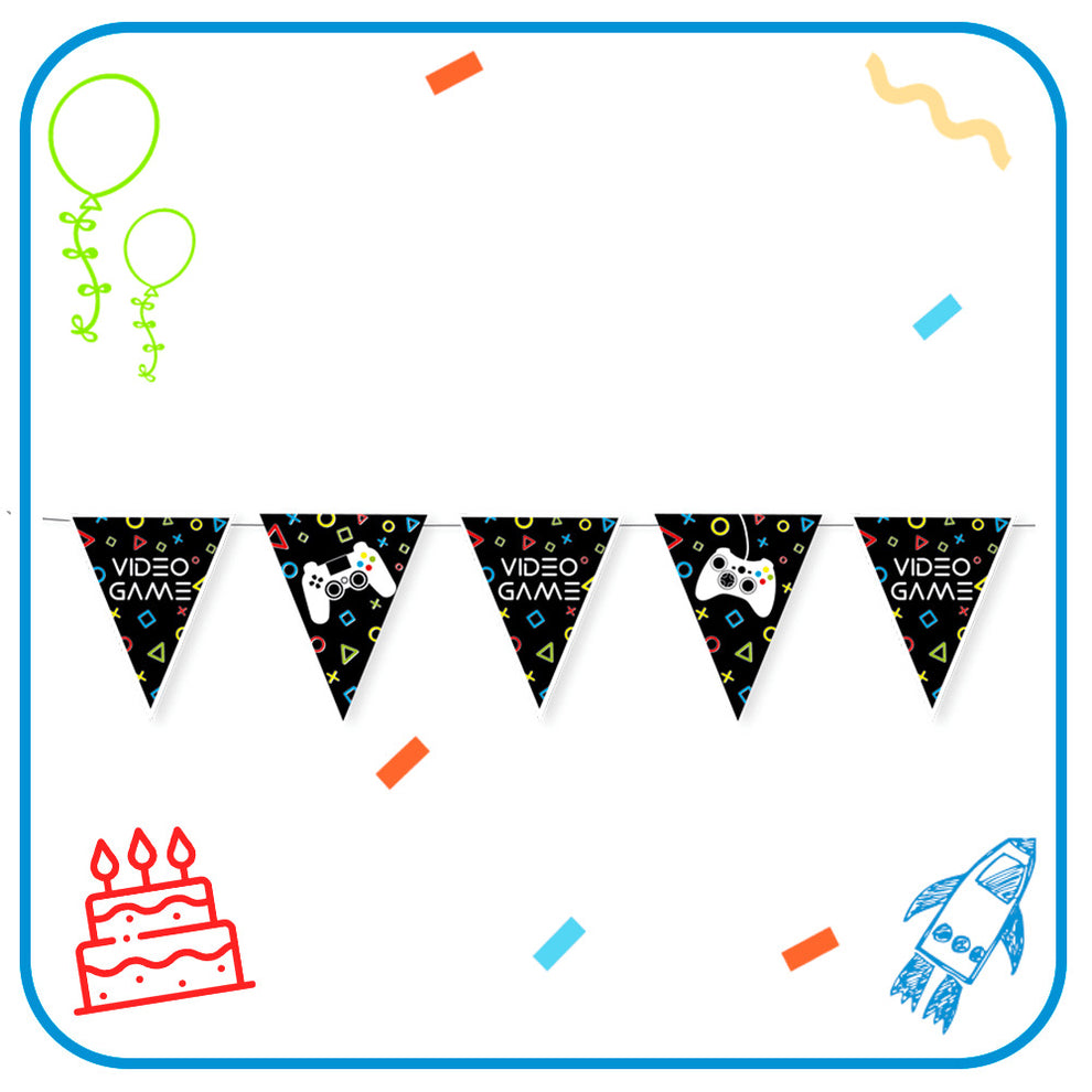 Banderín Triángulo Video Game (x1u) – Fiesta Warehouse